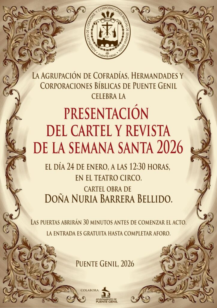 Presentación Cartel y Revista Semana Santa 2026. - Visit Puente Genil